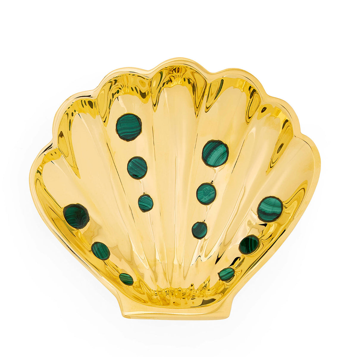 Brass Clam Shell Tray – Black Rooster Decor