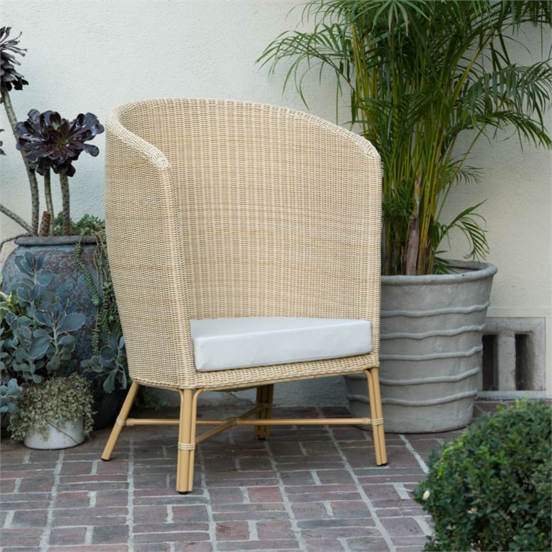 Palm Barrel Lounge Chair – Black Rooster Decor