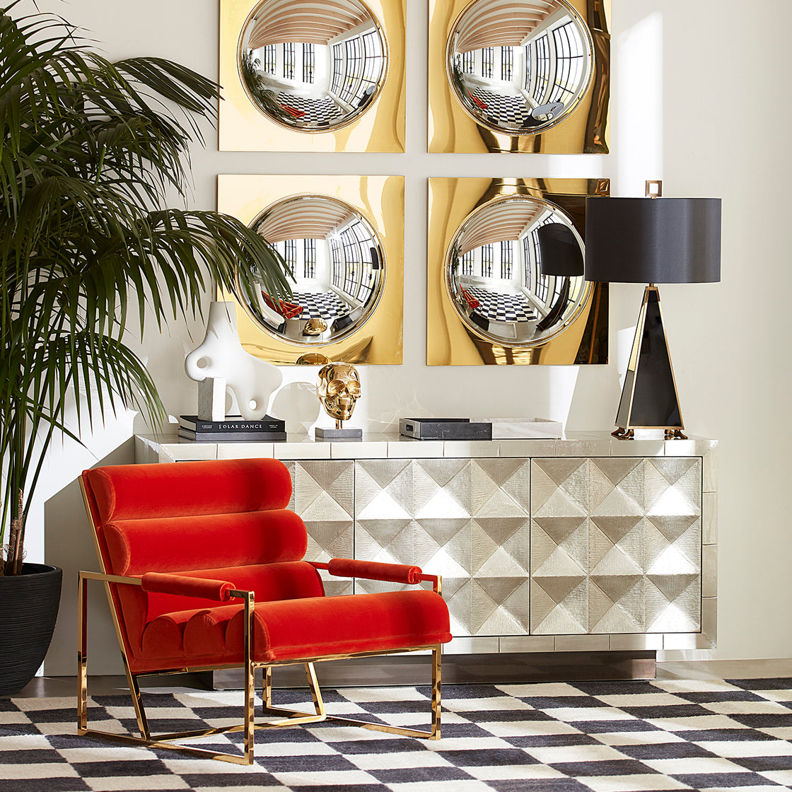 Channeled Goldfinger Lounge Chair – Black Rooster Decor